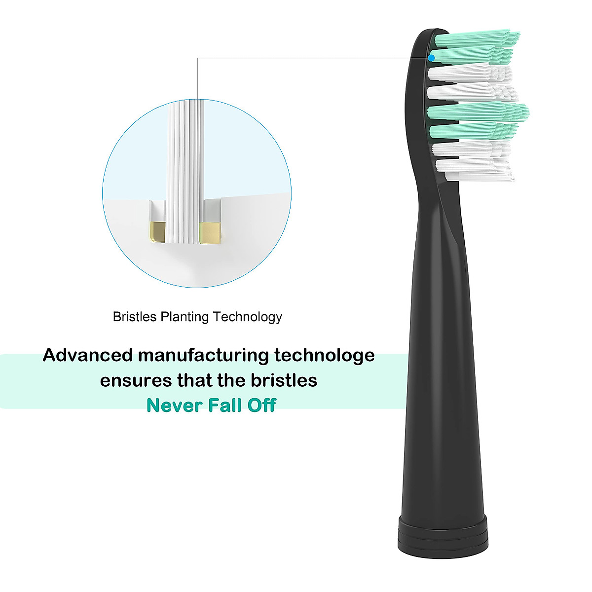 Relax Artist Toothbrush Replacement Heads Compatible with Fairywill Toothbrush Heads Handle Fairywill FW-507/508/551/515/917/959/2011 FW-D1/D3/D7/D8 for Fairywill Electric Toothbrush 8 Count