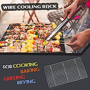 VNIMTI Baking Rack 2 Packs, Stainless Steel Cooling Racks, Wire Rack for Baking, Oven Safe Cookie Cooling Rack for Cooking, Roasting, Grilling, Drying, Fit Half Sheet Pan (16.5" * 12")