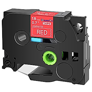 USUPERINK 1PK Compatible for Brother P-Touch Label Maker Tape TZe-445 TZ-445 TZe445 TZ445 White on Red 18mm 3/4 inch 0.7'' x 26.2ft Laminated TZe TZ Label Tape for PT-D600 D400 D450 H300