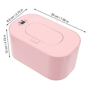 Car Wipe Warmer Baby Wipe Warmer Heater Dispenser Diaper Wipe Box Case Container for Home Hotel Car Pink Diaper Wipe Warmer