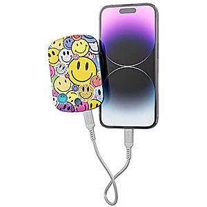 Casely Power Pod | MagSafe Compatible Battery Pack | All Smiles | Smiley Face Sticker Power Pod (5,000 mAh)