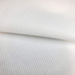 AK TRADING CO. Nonwoven 100% Polypropylene Fabric | Non-Woven Spunbond Interfacing for Sewing and Filters, 42 GSM (Medium Weight) (60" Wide, White - 10 Yards)