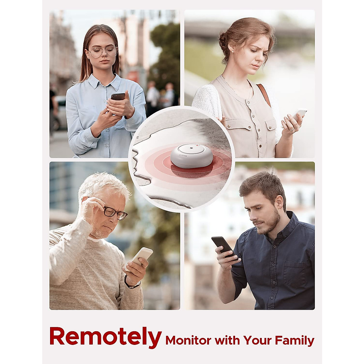 X-Sense Wi-Fi Water Leak Detector, Smart Water Sensor Alarm, Water Detector Alarm with 1700 ft Transmission Range for Kitchens, Basements, Bathrooms, 3 Water Detectors & 1 Base Station, Model SWS54