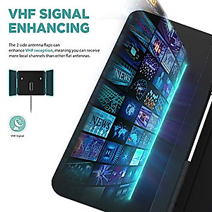 Amplified HD Digital Indoor Antenna - Long 200 Miles Range - 17ft Coax Cable for 4K HD Local Channels - Supports All Televisions