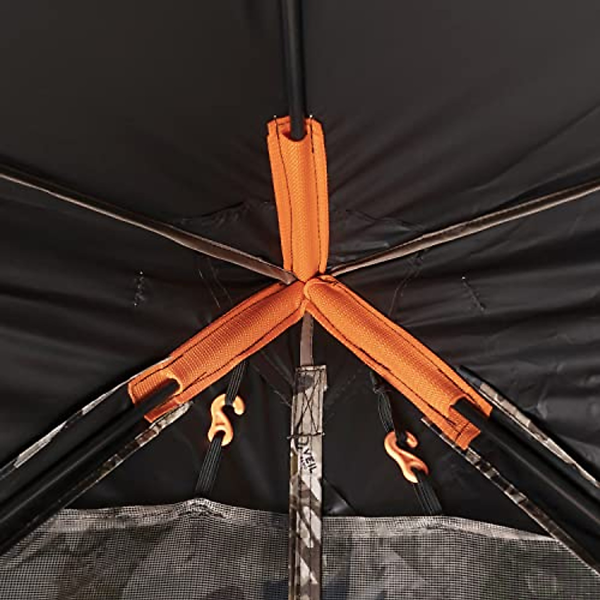 VEIL CAMO VC180 3-Person Hub Blind with Panoramic Windows – Ground Blind for Deer & Turkey Hunting, 180-Degree Panoramic Window, Water Resistant, Durable & Heavy-Duty Design, Silent Closure Door