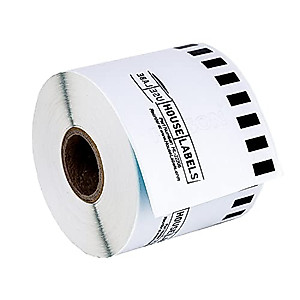 HOUSELABELS Compatible with DK-2205 Replacement Roll for Brother QL Label Printers; Blue Continuous Length Labels; 2-4/9" x 100 feet (62mm*30.48m) - 1 Roll