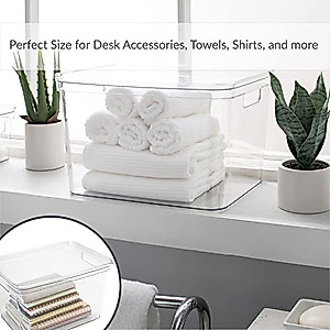 Simplify Large, Super Clear Lidded Storage Bin