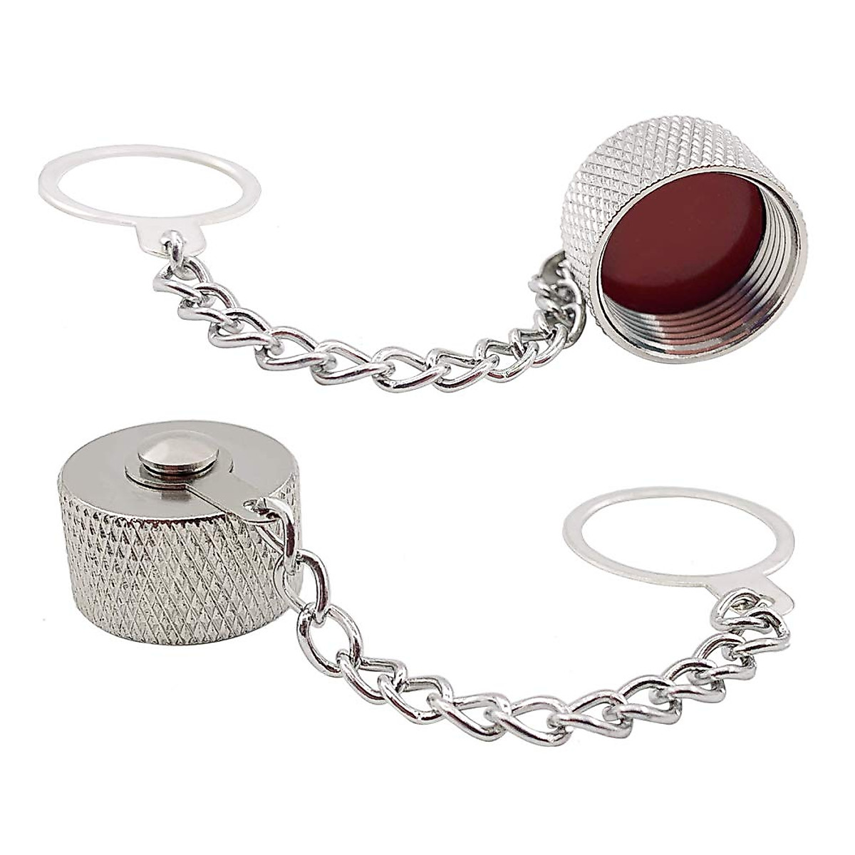 (Pack of 10) Protective Cover Dust Cap with Chain for N Type Female and UHF Female SO-239 Connector Adapter