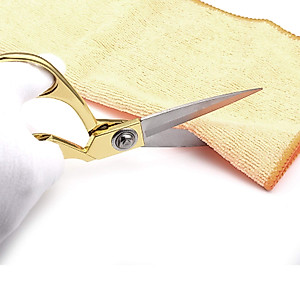 JYTUUL Gold 8" Sharp Tailor Scissors Fabric Scissors Leather Scissors Stainless Steel Professional Heavy Duty Clothing Dressmaking Shears Tailor Sewing Fabric Craft Cutting