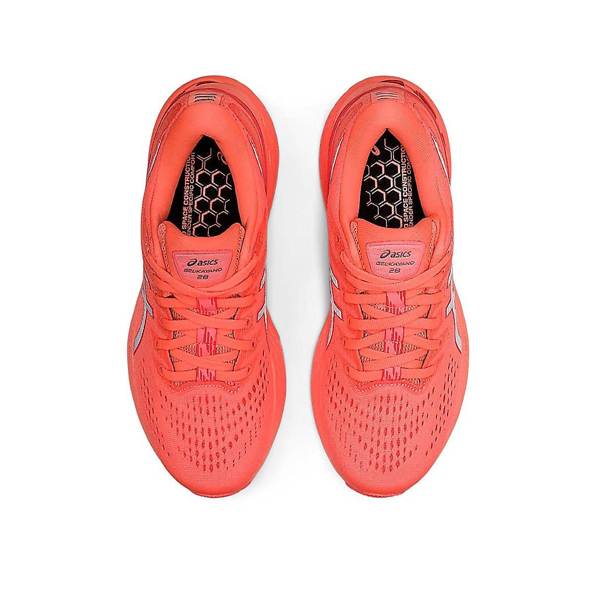 ASICS Women's Gel-Kayano 28 LITE-Show Running Shoes, 9, LITE-Show/Sun Coral