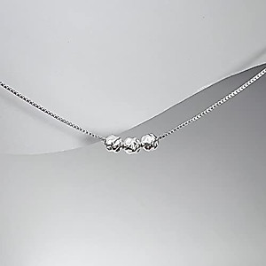 30th Birthday Gift for Women, Sterling Silver 3 Silver Nuggets Necklace, Daughter Birthday Gift, Best Friend 30th Birthday Gift Necklace