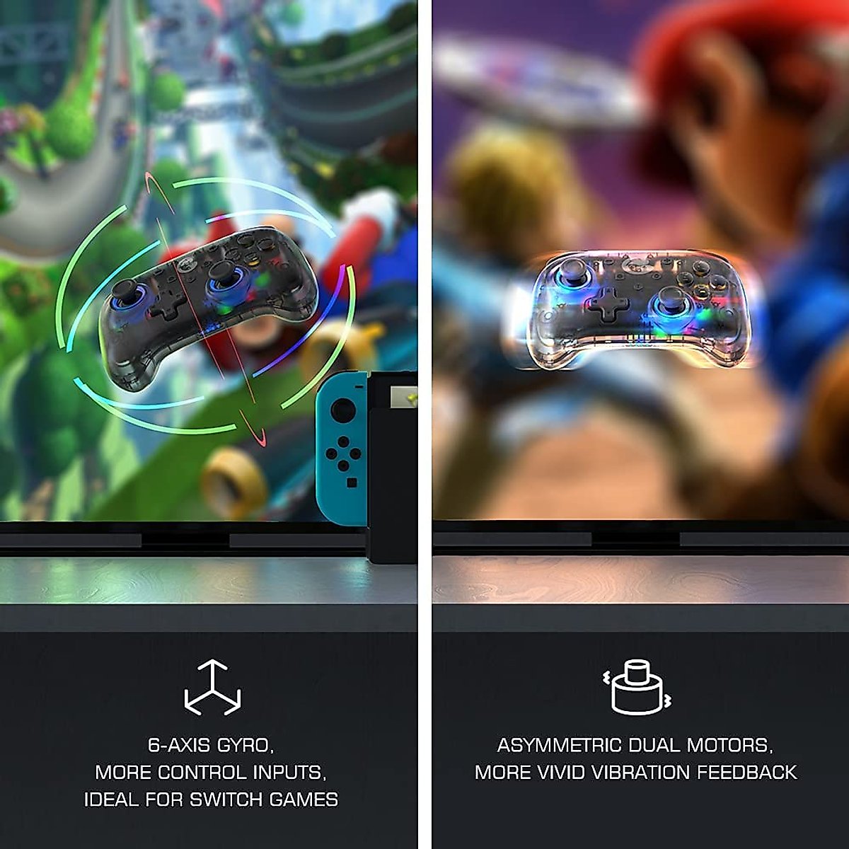 GameSir T4 Mini Wireless Game Controller for Windows PC, Android, iPhone, iPad, Switch - Dual Vibration, Bluetooth 5.0