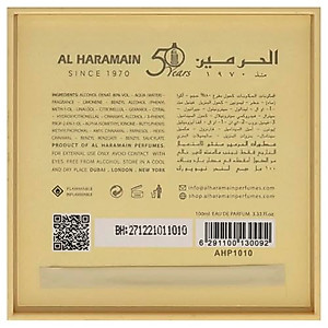 Al Haramain L'Aventure Gold - Arabian Perfume for Women - Long Lasting Perfume for Women - Floral Woody Fragrances - Eau de Parfum for Women - 3.4 oz