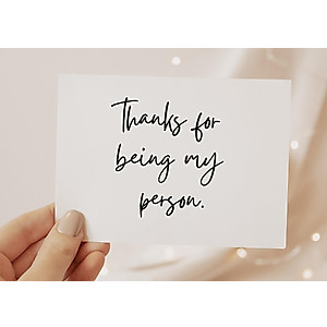 TEEMI-Thanks for Being My Person/just Because card/Thank You Gift for Friend/Card for Best Friend/BFF Card/Best Friend Birthday Card