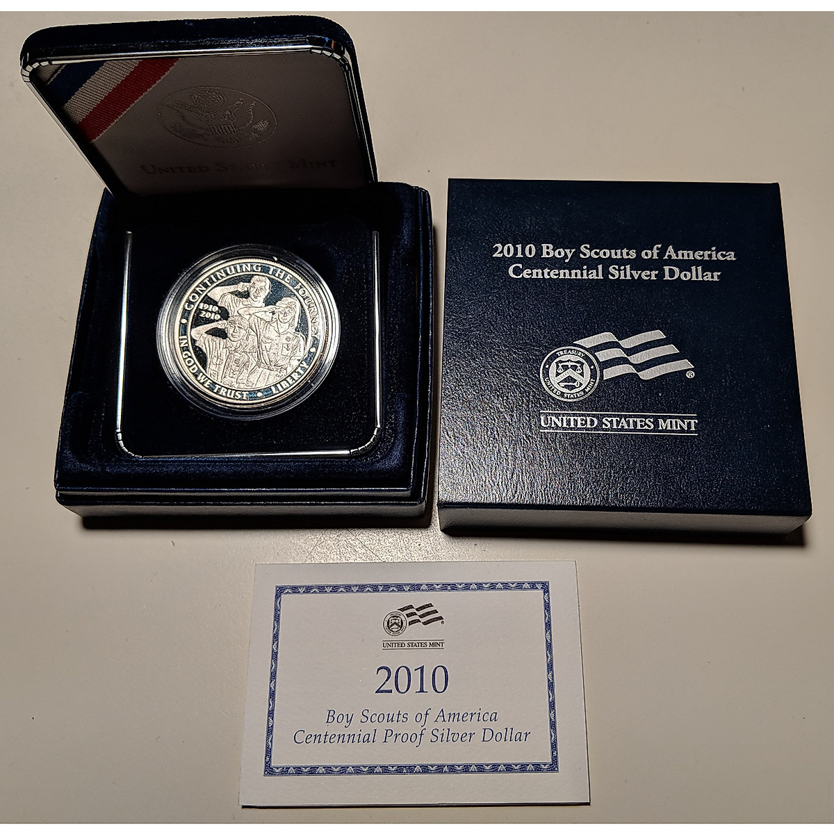 2010 P Boy Scouts Centennial Silver Dollar Commemorative US Mint Proof