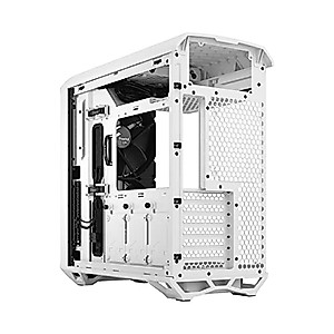 Fractal Design Torrent Compact White - Clear Tint Tempered Glass Side Panel - Open Grille for Maximum air Intake - Two 180mm PWM Fans Included - Type C - ATX Airflow Mid Tower PC Gaming Case
