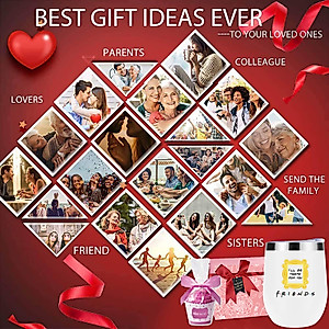 KAIRA Friends Tv Show Merchandise Wine Tumbler Birthday Gifts Set for Women Best Friends - Gifts for Her - Tumbler Mug Gifts for Girlfriend, Wife, Mom, Coworkers, Daughter, Sister, Aunt, 12 oz