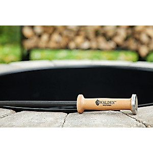 Walden Backyards Fire Pit Stoker Poker® L 33" - High Temperature Heavy Duty Steel Blow Through Airflow Valve Firepit Stoker Tool for Outdoor Pits and Campfire - Long Fire-Poker 33"