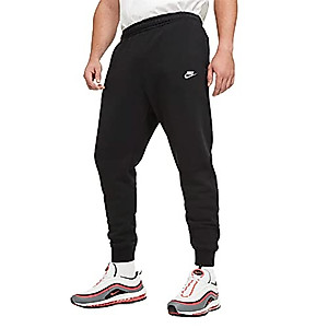 Nike Men's NSW Club Jogger, Black/Black/White, Large