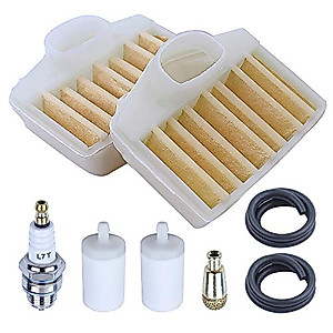 Adefol Chainsaw Air Filter for Husqvarna 362 365 371 372 372XP with Fuel Filter Oil Line Replacement Parts for 503814502 Tune Up Kit Garden Power Tools