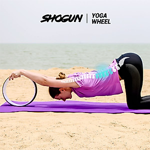 Shogun Yoga Wheel Roller for Back Pain Relief - Back Roller Wheel Stretching Device for Back Pain Relief - Back Cracking Wheel Perfect for Spine Stretching, Improved Flexibility & Mobility