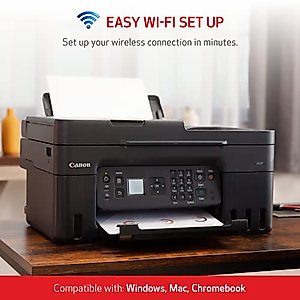 Canon Megatank G4270 All-in-One Wireless Supertank Printer |Print, Copy, Scan and Fax|with Airprint and Mopria Printing|Auto Document Feeder and Backlight 1.35" Square LCD Screen