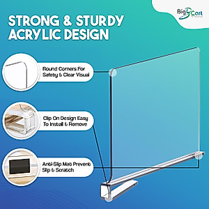 BigBcart Acrylic Shelf Dividers for Closet Organization - Wood Closet Shelf Organizer | Closet Shelf Divider | Closet Dividers for Shelves, Suitable for Wooden or Vertical Shelves (8 Pack)