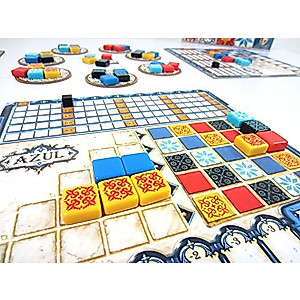 Azul-Board Game Strategy-Board Mosaic-Tile Placement Family-Board for Adults and Kids Ages 8 up 2 to 4 Players