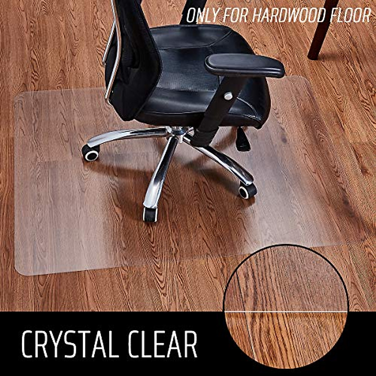 Polycarbonate Office Chair Mat for Hardwood Floor, Floor Mat for Office Chair (Rolling Chairs), Desk Mat & Office Mat for Hardwood Floor (36"x48")