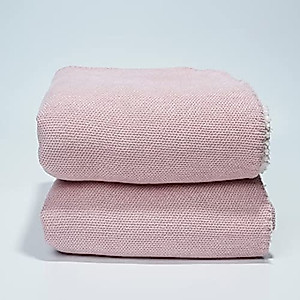 Oversized Chenille Sherpa Blanket, Warm Cozy Sherpa Blanket Soft Fluffy Blanket for Couch Bed Sofa, Pink, 60x80 inches, All Season