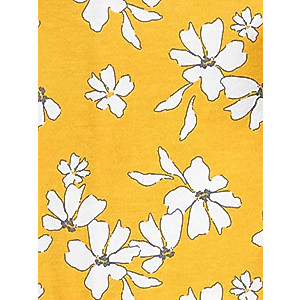 Simple Joys by Carter's Girls' Short-Sleeve Shirts and Tops, Pack of 3, Grey Polka Dot/Pink/Yellow Flowers, 3T