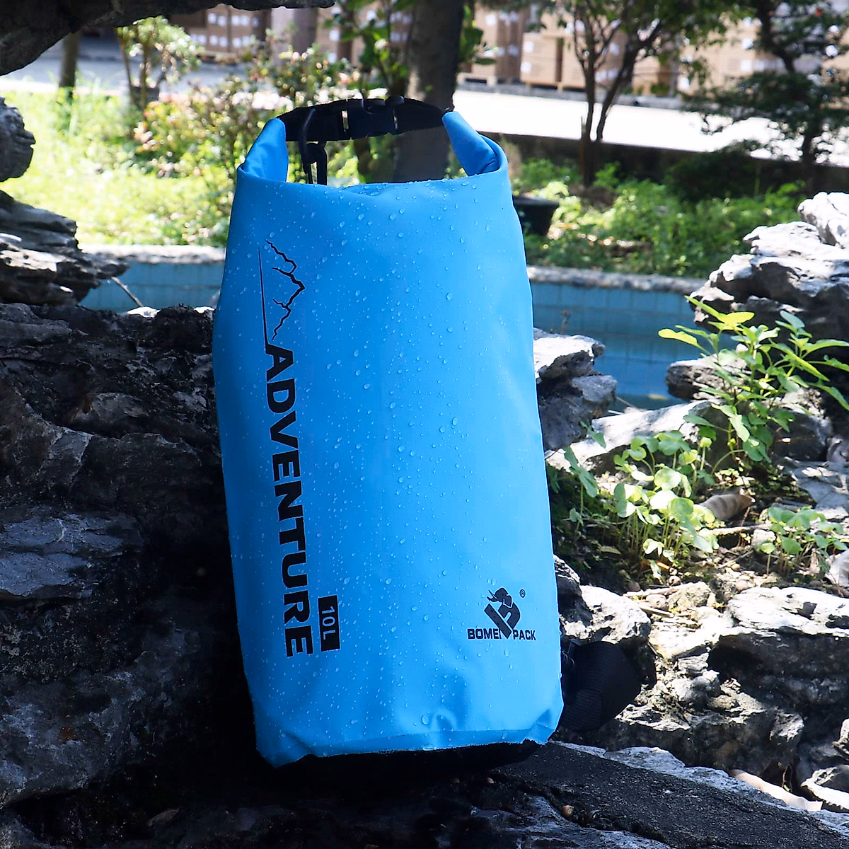 BOMEI PACK - Blue Waterproof Dry Bag for Kayaking, Beach, Rafting, Boating, Hiking, Camping and Fishing