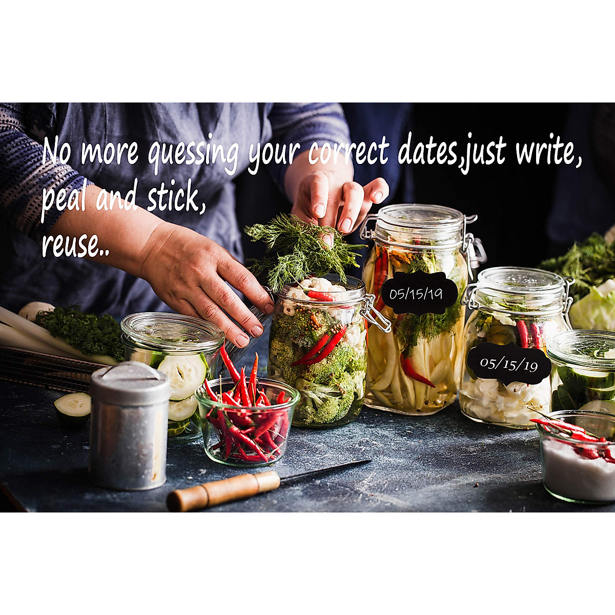 EHOMEA2Z Mason Jars 16 oz Pint Regular Mouth (12 Pack) With 60 Reusable Chalkboard Stickers (16 Oz Regular Mouth, 12 Pack)