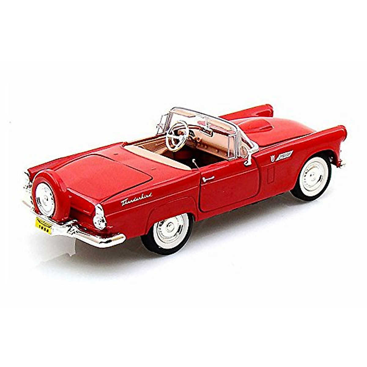 1956 Ford Thunderbird Convertible, Red - Motormax 73215 - 1/24 scale Diecast Model Toy Car