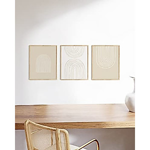 Haus and Hues 11"x14" Beige Oak Wood Frames Set of 3 - 11x14 Wood Frame, 11x14 Picture Frame Wood, 11x14 Frame 3 Pack, 11x14 Picture Frame Set of 3, Oak Wood Frame 11x14, 11 x 14 Frame Art, Art Frames, 11x14 Frame Set