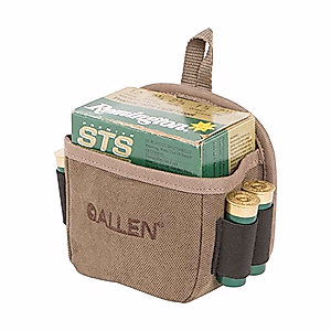 Allen Company Shotgun Shell Pouch - Clay, Trap, and Skeet Shooting Accessories - Hunting and Gun Range Gear - Soft Canvas Design - Tan