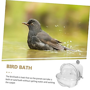 Toddmomy Bird Bathtub Bird Cage Parakeet Bird Bath Birds Supply Bathing Tub for Small Birds Bird Tub Pet Bird Bath Bird Bath for Cage Bird Hanging Bathtub Parrot Cage Bathtub Plastic