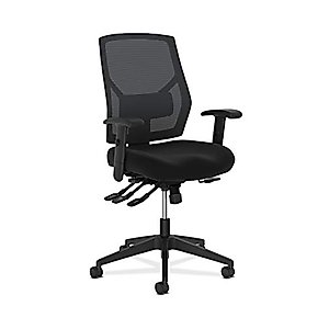 HON Crio High-Back Task Chair -Mesh Back Computer Chair with Asynchronous Control for Office Desk, in Black (HVL582)