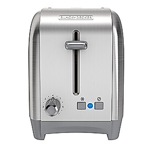 BLACK+DECKER 2-Slice Extra Wide Slot Toaster, Classic, Stainless Steel, TR2400SD