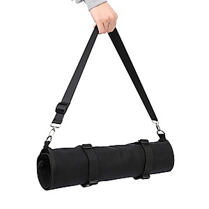 Chef's Knife Roll Bag With 10 Slots And 1 Large Zipper Pocket, Heavy Duty 16oz Waxed Canvas Knife Case