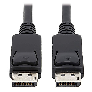 Tripp Lite DisplayPort Cable with Latches (M/M), DP to DP, 4K x 2K, 6-ft. (P580-006), Black, Monitor