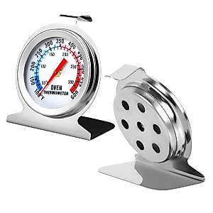 6PCS in Oven Thermometer - Stainless Steel Kitchen Cooking/Grill/Fry/Chef/Smoker/BBQ Baking Temperature Thermometer - Classic Series Large Dial Thermometer (6)
