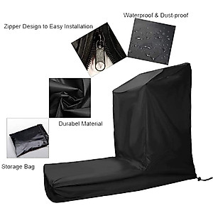 UCARE Treadmill Cover Outdoor Running Machine Dustproof Waterproof Cover Black Home Gym Treadmill Waterproof Protection Covers for Non-Folding & Folding Treadmills (M: 72x35.5x60.6in/185x91x155cm)