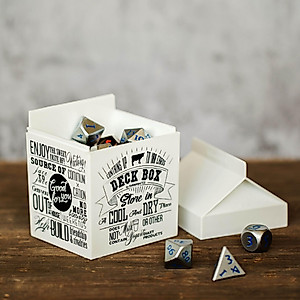 KakapopoTCG Deck-fast (White): Deck Box, Dice Box, MTG Magic FaB YGO DND Spell Cards EDH Commander FaB PTCG TCG