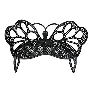 Flowerhouse FHBFB06 Butterfly Bench Patio Furniture & Accessories, Black