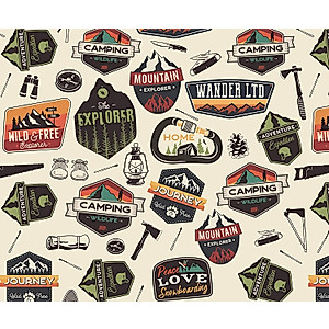 Stesha Party Explorer Outdoor Adventure Enthusiast Wrapping Paper - 30 x 20 Inch (3 Sheets)