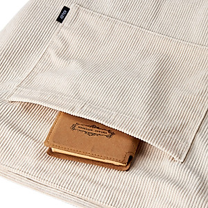 KALIDI Women Corduroy Tote Bag Large Shoulder Tote Bag with Zipper Pocket Casual Hobo Handbag Big Capacity Shopping Work Bag