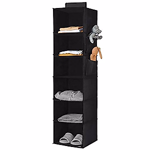 YOUDENOVA Hanging Closet Organizers and Storage, 6-Shelf Closet Hanging Storage Shelves