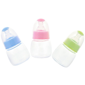 9pcs Mini Cereal Bottle Plastic Feeder Bottles Baby Bottle Juice Hardness for Infant Baby Milk Feeding