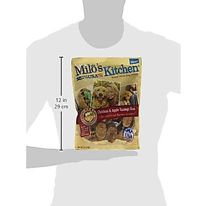Milo's Kitchen Dog Treats, Chicken & Apple Sausage Slices, 18 Ounce
